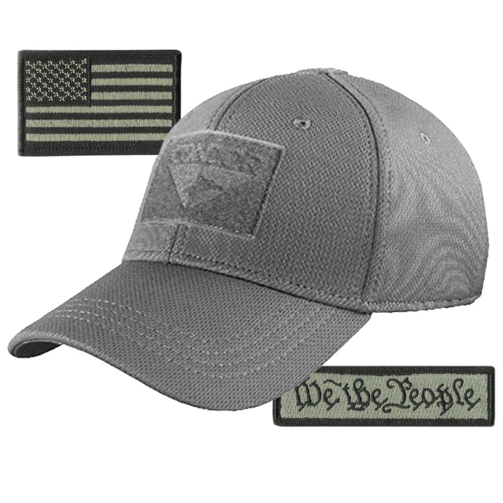 Condor Fitted Cap Bundle (We The People & USA Patches) - Graphite - Large/XL