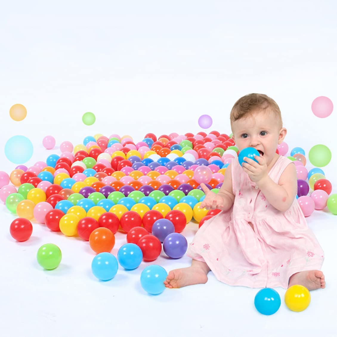 Weikap 50PCS Eco-Friendly Colorful Ball Soft Plastic Ocean Ball Funny Baby Kid Swim Pit Toy Water Pool Ocean Wave Ball(5.5CM)