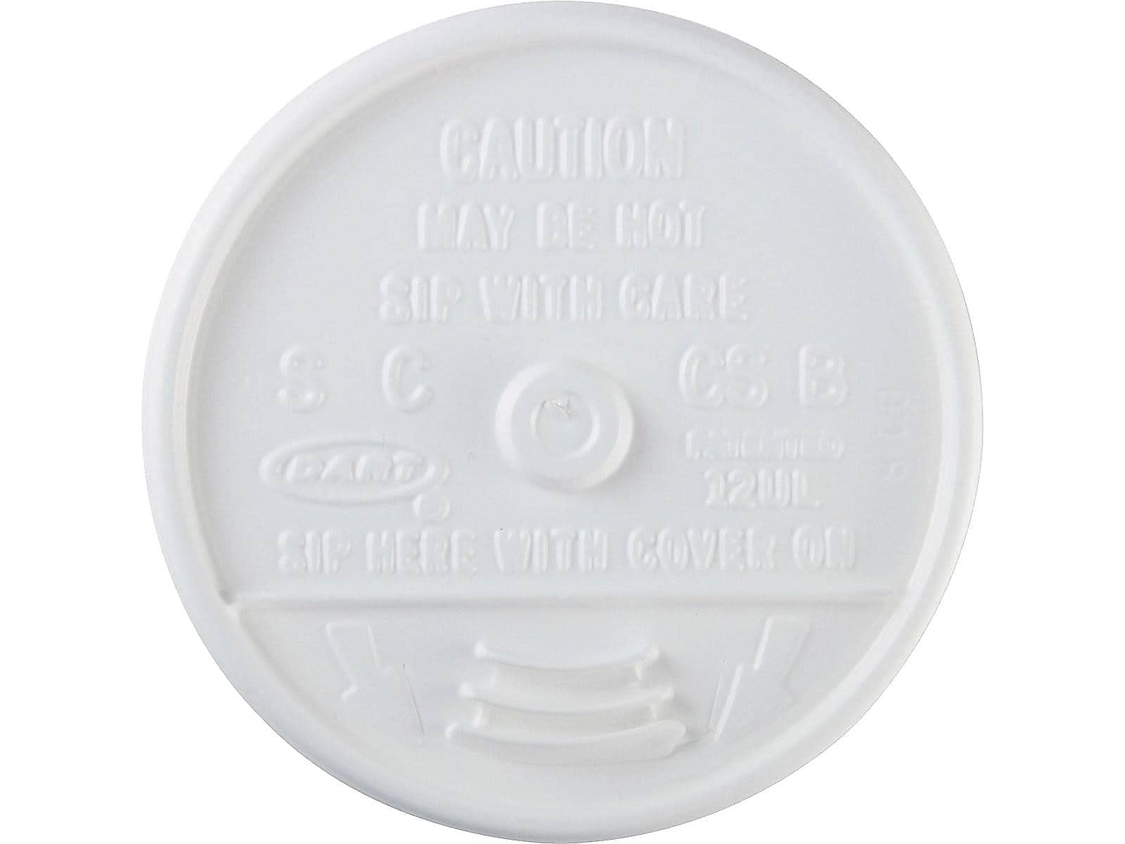 Dart 12UL White Sip Thru Lid (Case of 1000)