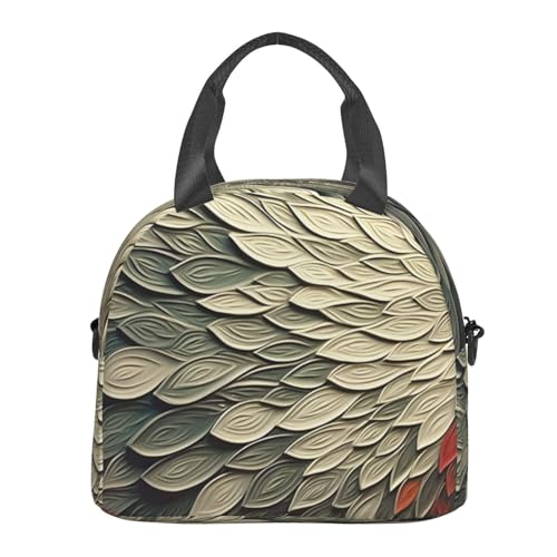 DEHIWI Abstract Artwork Lunch Bag For Women Men Reusable Insulated Lunch Box Lunch Cooler Tote Bag For Work Picnic Travel