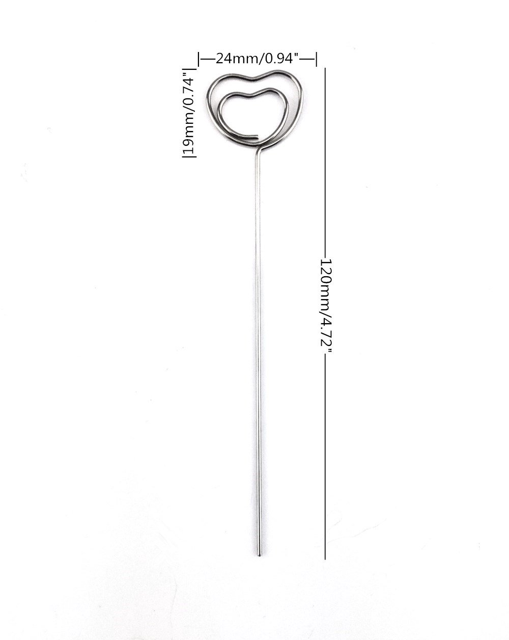 Honbay 30pcs DIY Heart Shape Ring Loop Craft Wire Clip Table Card Note Photo Memo Holder Metal Clamp Clay Cake Decoration Accessories