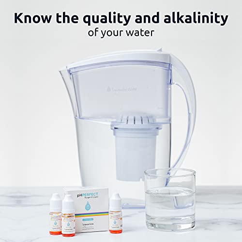 Invigorated Water pH Tester - Measures pH Levels of Water and Saliva - More Accurate Than pH Test Strips - pH Water Tester - pH Level Tester for Water - pH Tester Water Drops - pH Test Kit (3-Pack)