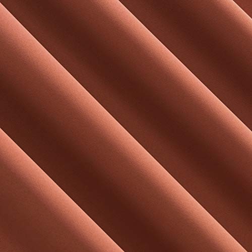 Sun Zero Easton Energy Saving Blackout Rod Pocket Curtain Panel, 40" x 84", Terracotta