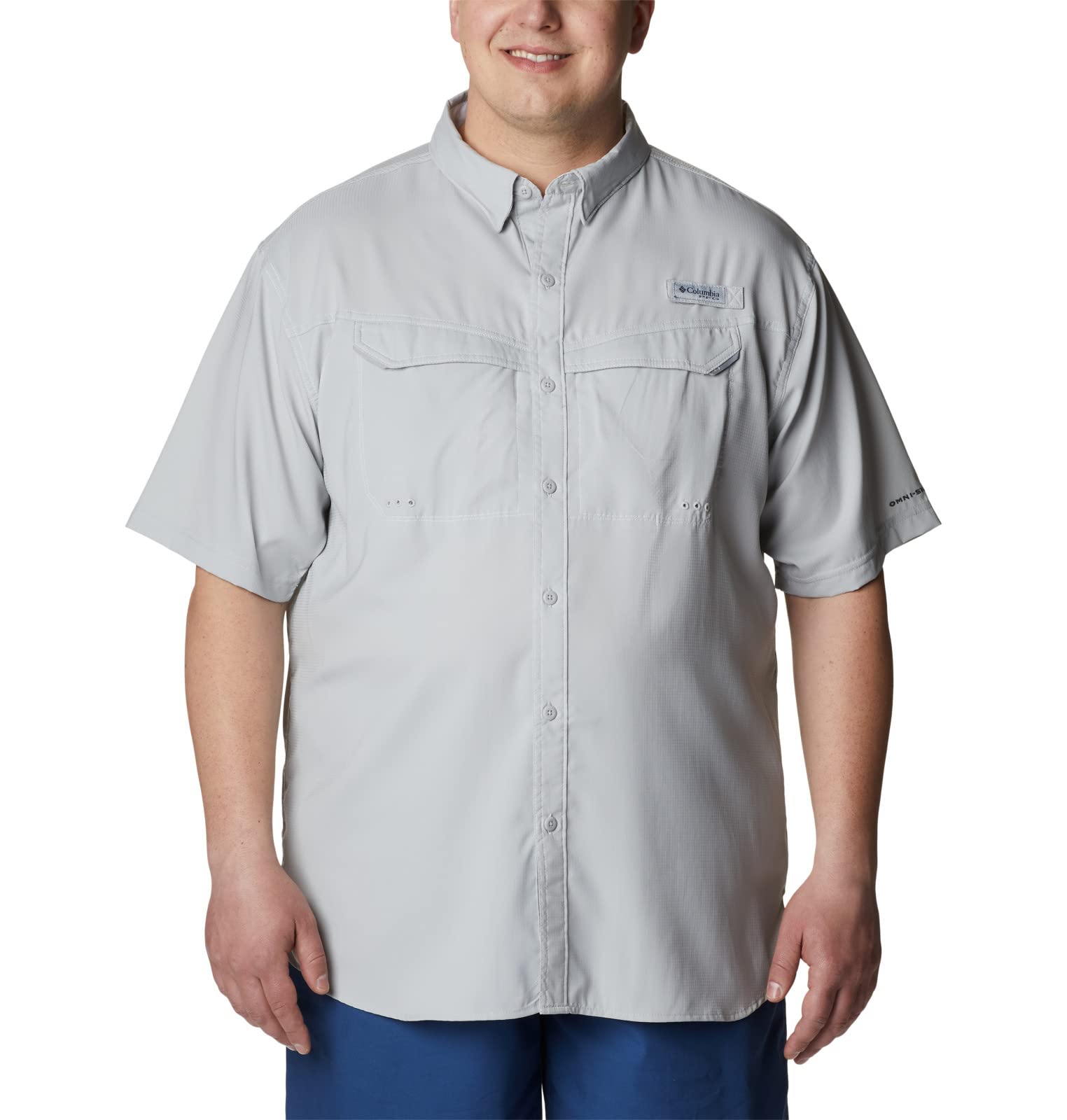 Columbia Men's Low Drag Offshore Short Sleeve Shirt, UPF 40 Protection, Moisture Wicking Fabric T-Shirt,Cool Grey,XX-Large