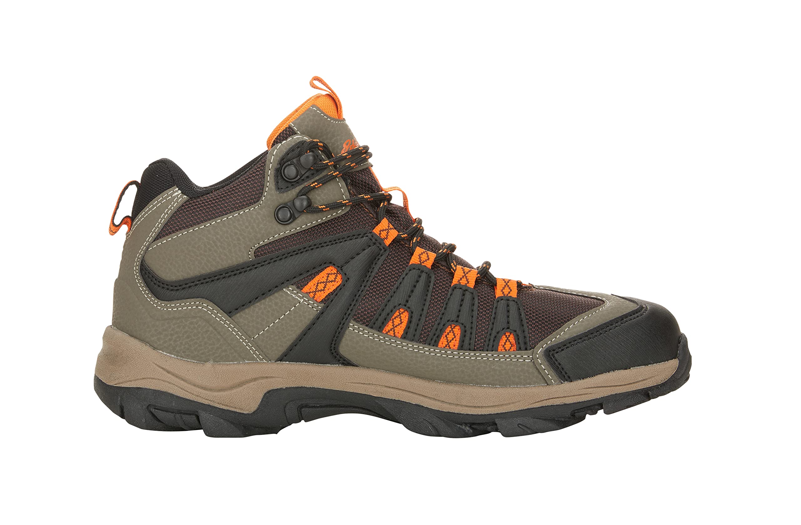 Eddie Bauer Rainer Hiking Boots for Men | Water Resistant, Multi-Directional Lug Pattern Burly & Rugged Design Rubber Traction Outsole Cushioned Footbed