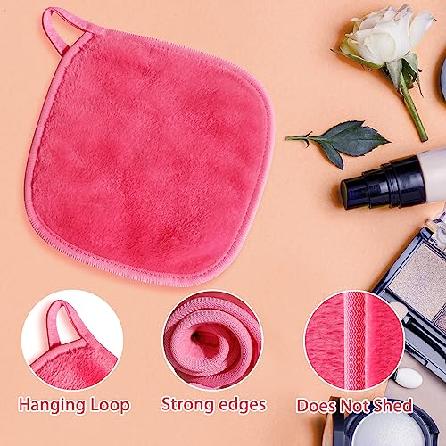 NATWAG | Reusable Update Makeup Removing Microfiber Cloth for Sensitive Skin | Washable Makeup Remover Towels | Natural Facial Cleansing Towels (6βx 6β, 12 Pack/Pink)