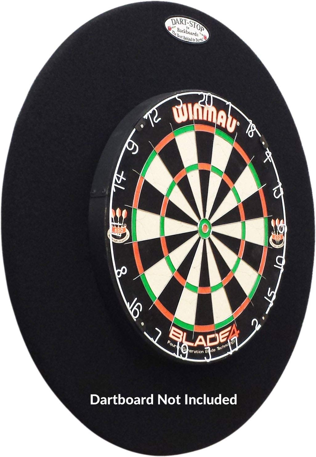 Dart-Stop 29 inch Round Black Pro Dart Board Backboard | Wall Protector | Dartboard Surround
