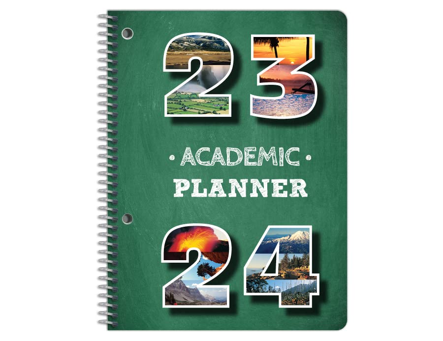 Dated Middle High School Student Planner 2023-2024 Academic School Year, Medium (6.75" by 9") Matrix Style Datebook with Boulder Cover