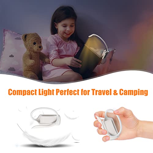 LOYAL SEA Rechargeable Book Light Clip on for Reading in Bed, Eye Care Stepless Dimming 3 Colour Modes Reading Light for Books in Bed, Reading Book Lamp for Bedside Table, Perfect for Readers, Kids