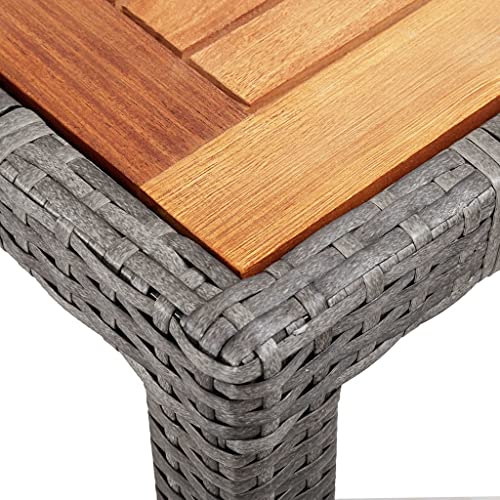 MBFLUUML Outdoor Patio Furniture, Patio Dining Sets, 7 Piece Patio Dining Set with Cushions Poly Rattan Gray Suitable for Patio, Porch, Backyard, Balcony.