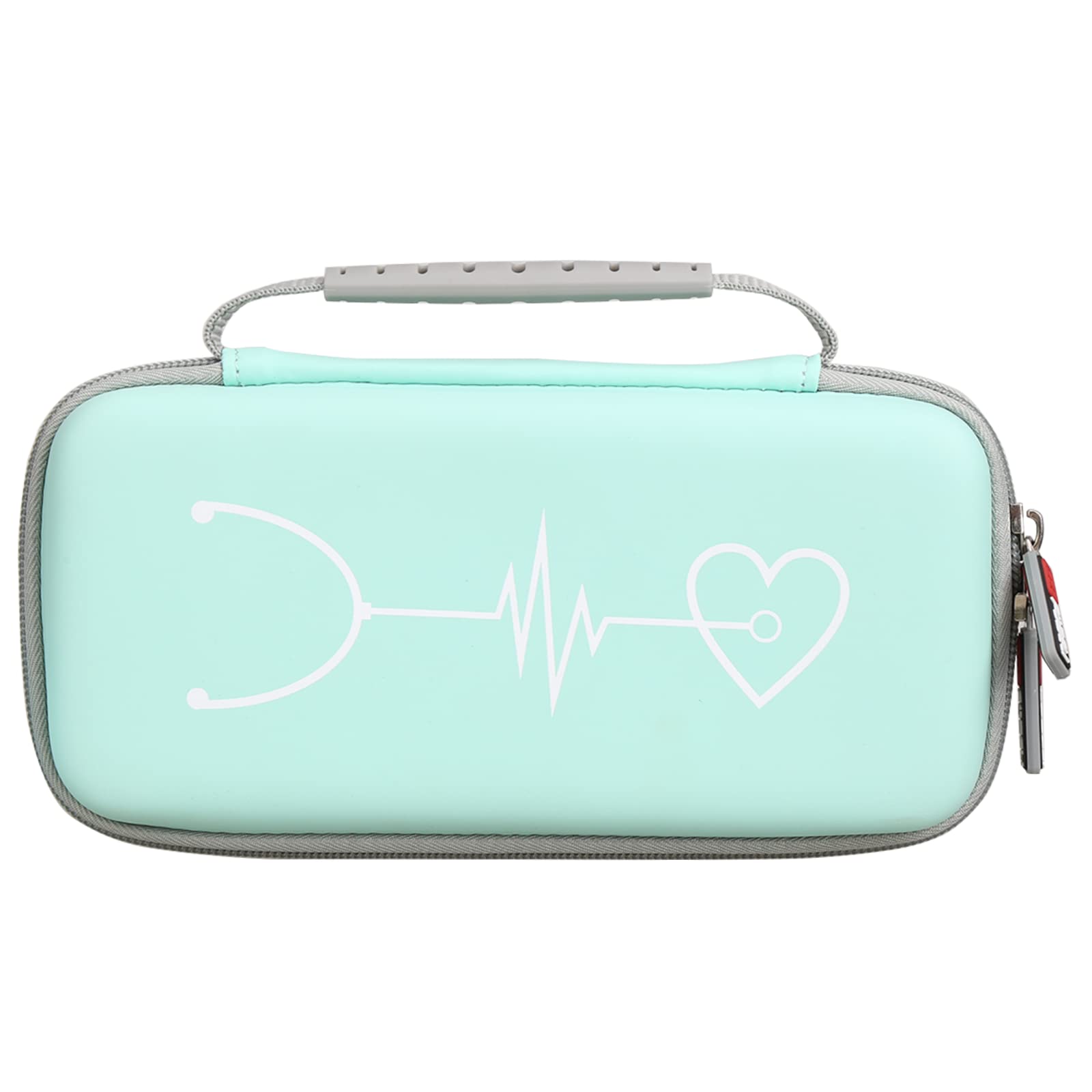 FBLFOBELI Stethoscope Case Compatible with 3M Littmann Classic III/Lightweight II S.E/MDF Acoustica Deluxe Stethoscopes, Includes Mesh Pocket for Nurse Accessories for Work (Green)