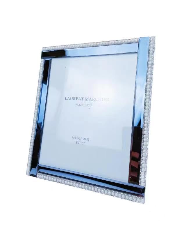 Laureat Marchier 4x6 6x8 8x10 Glass Picture Frames, Mirrored Photo Frames for Wall or Tabletop Décor (Natural Sea)