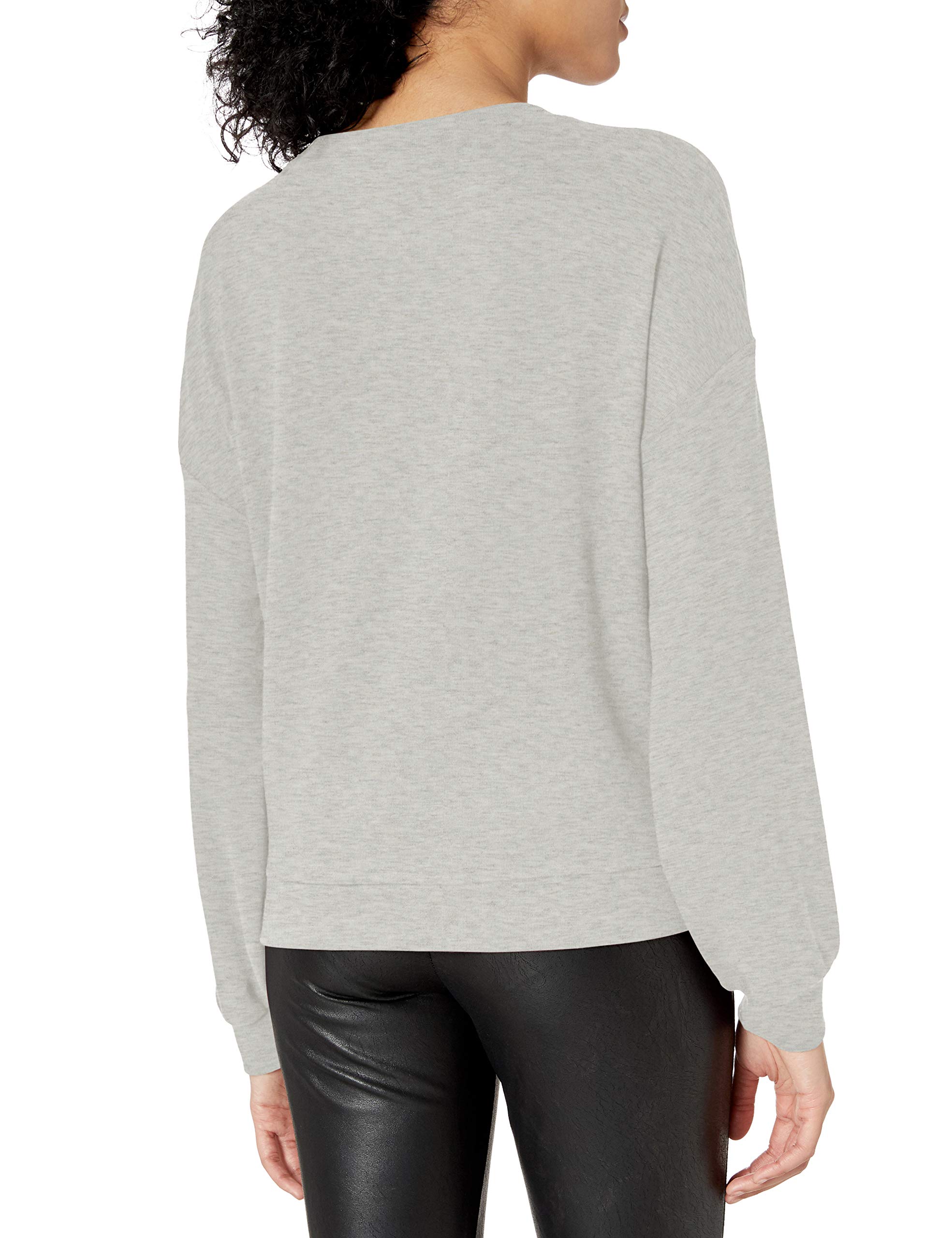 Cupcakes and Cashmere Women's Seattle Emily's Favorite Sweatshirt Bubble Sleeve Crew, Heather ash, Large