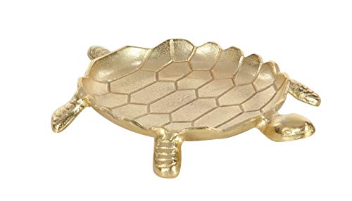 Deco 79 68987 Aluminum Turtle Dishes (Set of 2), Gold