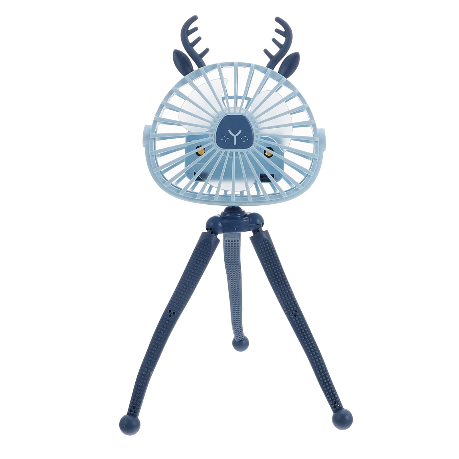 FARUTA Stroller Fan Handheld Personal Portable Fan Silent USB Desk Fan with Flexible Tripod for Stroller Student Bed Desk Bike Crib Car Rides Blue