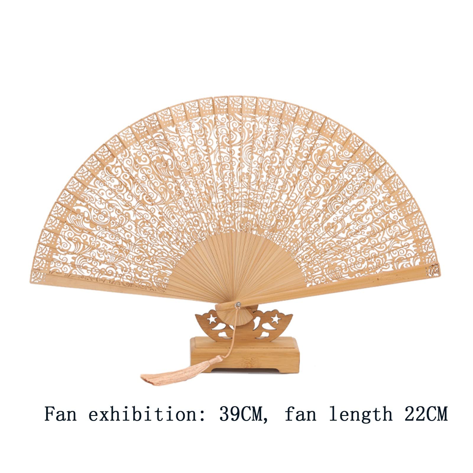 ERTUO Handmade Art Mini Small Group Fan Round Fan Summer Bamboo Fan Paper Round Hanfu Fan Literary Gift
