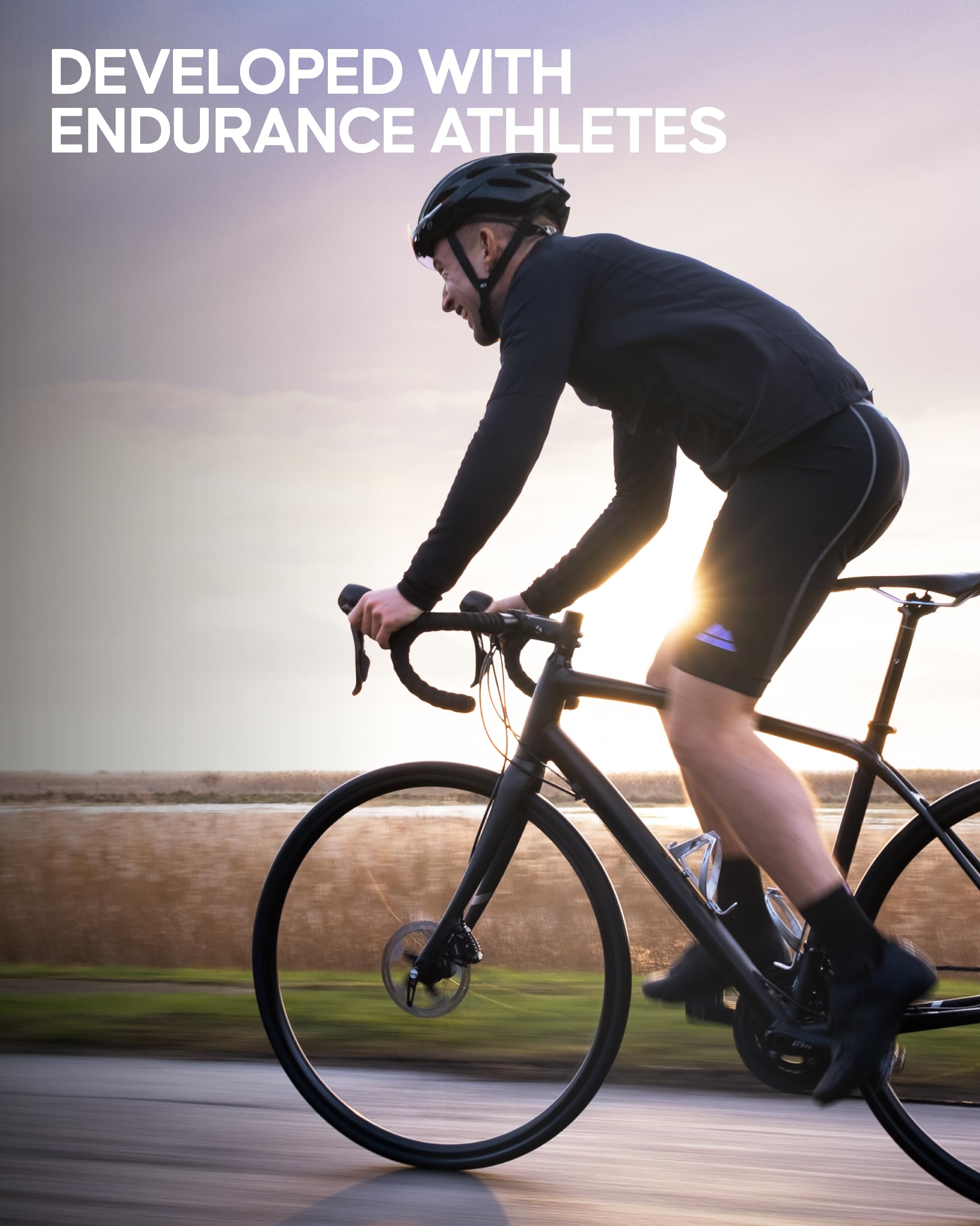 DANISH ENDURANCE 3 Pack Cycling Socks, Breathable Crew Bike Socks, Men & Women, Black, Large