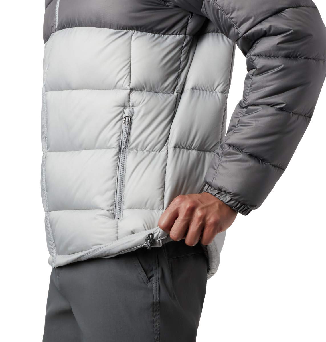 Columbia Men's Buck Butte Insulated Hooded Jacket, Columbia Grey/City Grey, Large