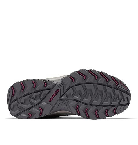 Columbia Women's Redmond III Waterproof Hiking Shoe, Titanium Titanium/Red Onion, 8 Wide