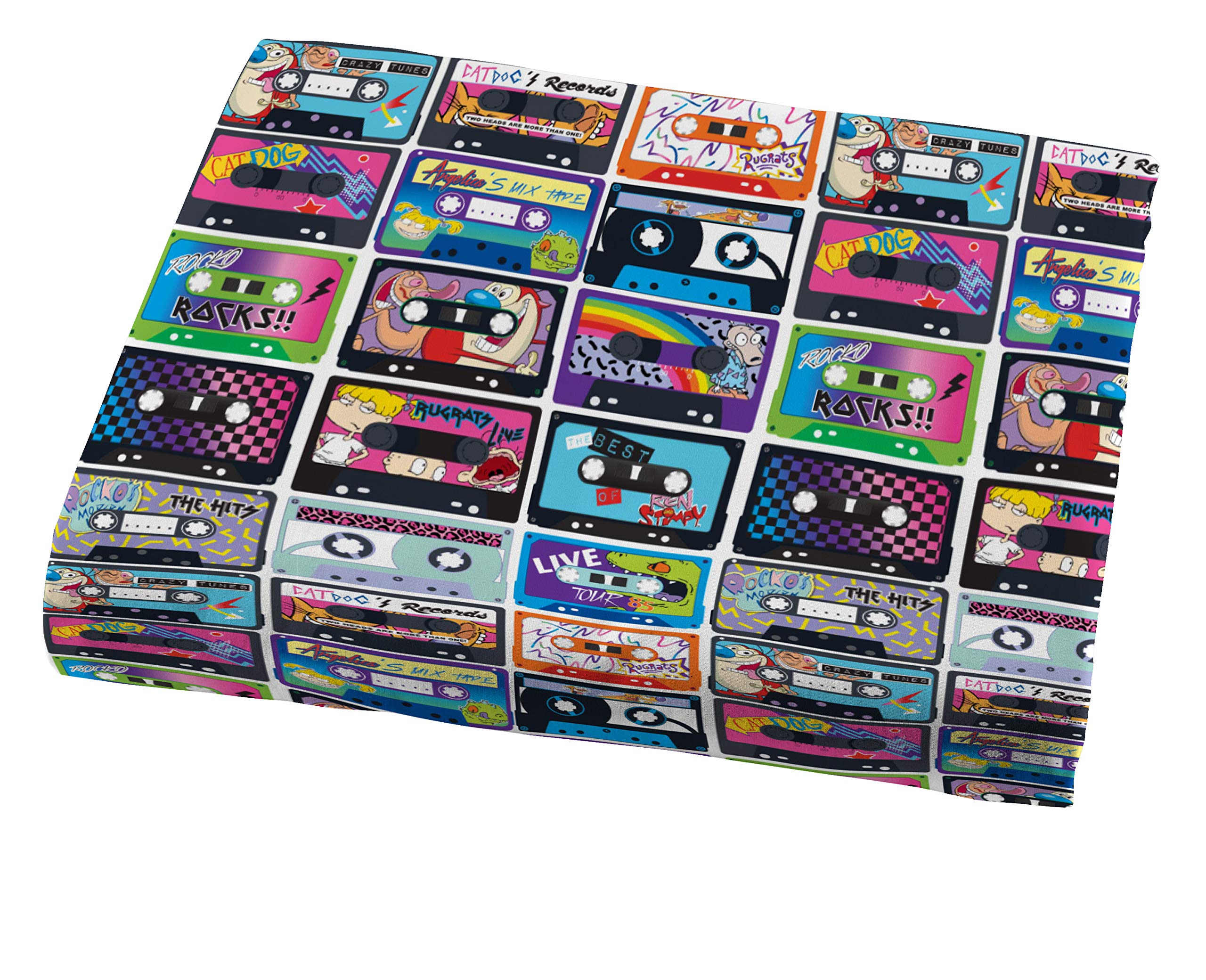 Nickelodeon Splat/Nick 90's Mix Tape Super Soft 3 Piece Twin Sheet Set
