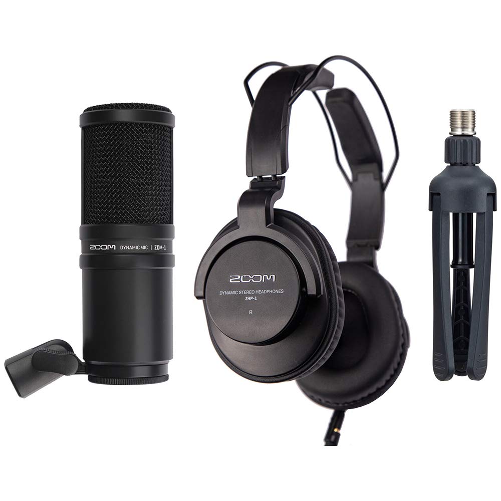 Zoom PodTrak P8 Portable Multitrack Podcast Recorder Bundle with 4X Zoom ZDM-1 Podcast Mic Pack