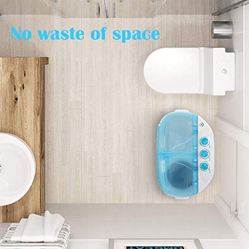 Double Bucket Washing Machine，Portable Compact Washing Machine Twin Tub Capacity, Lightweight Small Laundry Washer for Apartment