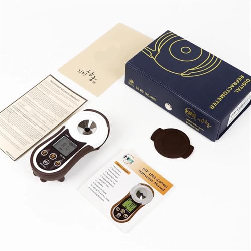 KYKYK Refractometer, Bluetooth Digital Coffee TDS Meter Coffee Concentration Test Automatic Refractometer Syrups 0-26% Brix 0-23% for Fruit, Homebrewing, Juice, Vegetables