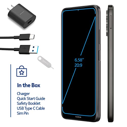 Nokia G400 5G | Verizon, AT&T, T-Mobile | Android 12 | Unlocked Smartphone | 3-Day Battery | US Version | 4/64GB | 6.58-Inch Screen | 48MP Triple Camera | Meteor Grey