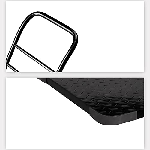 Folding Hand Truck Push Cart Dolly Steel Deck Platform Truck with Foldable Handle and Silent Wheels for Flowerpots Luggage Toolbox Cooler Moving Portable Dolly for Moving (Size : 5in Wheels with b