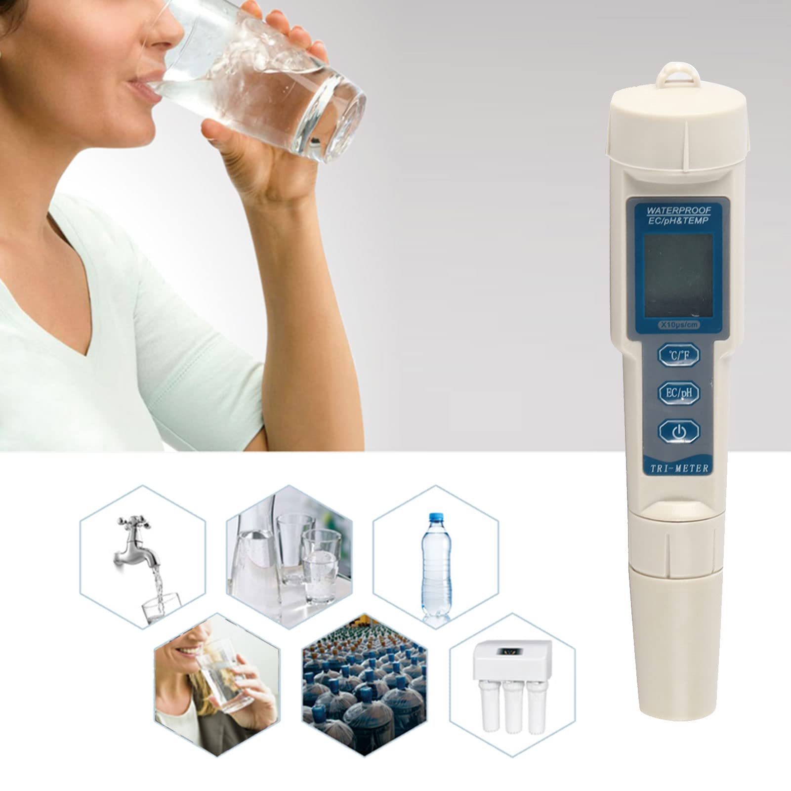 GLOGLOW PH Meter, Simple to Operate Solid Structure for Outdoor