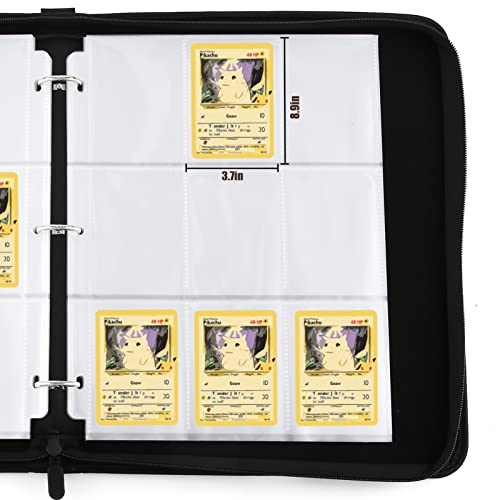 Tcgames Card Binder 9-Pocket, 720 Pockets Card Holder with 40 Sleeves Red