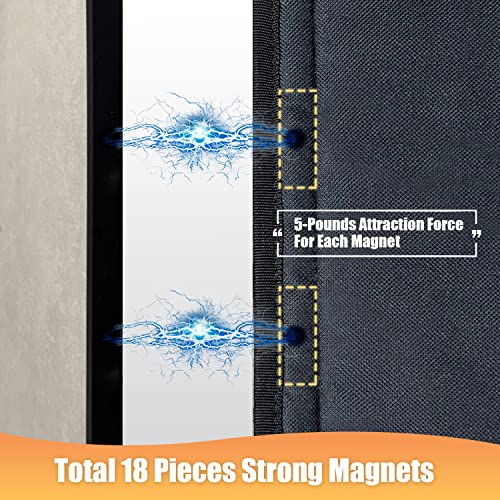Magnet Fireplace Cover, Fireplace Draft Blocker, Fireplace Blanket for Heat Loss, Fireplace Flue Blocker, Fireplace Cold Air Blocker, Fireplace Draft Cover for Inside Fireplace, Black(39" W x 32" H)