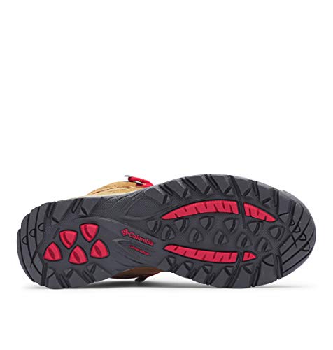 Columbia womens Newton Ridge Plus Waterproof Amped Hiking Boot, Elk/Mountain Red, 8.5 Wide US