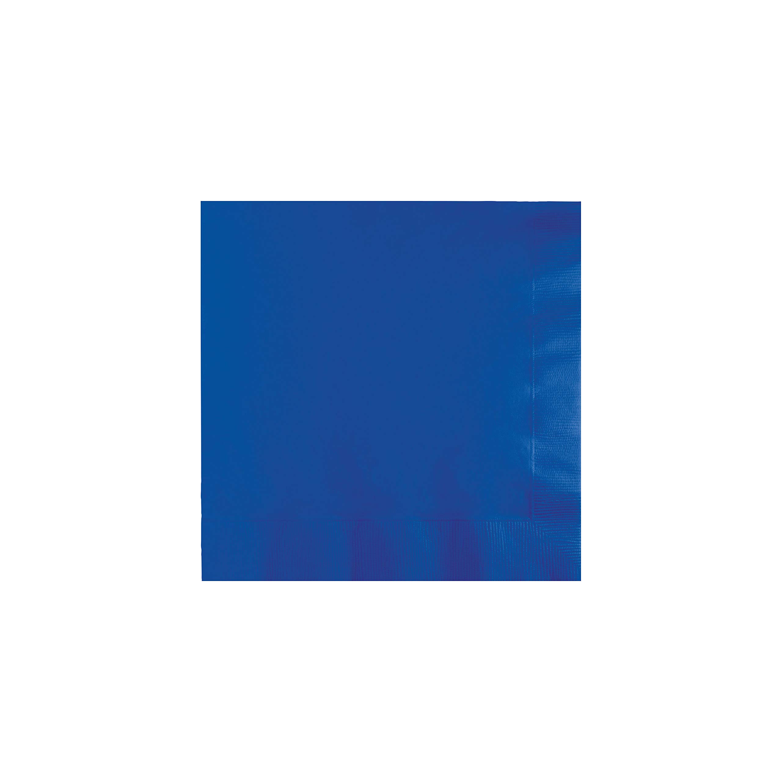 Creative Converting Cobalt Beverage Paper Napkin, 5" x 5", Blue