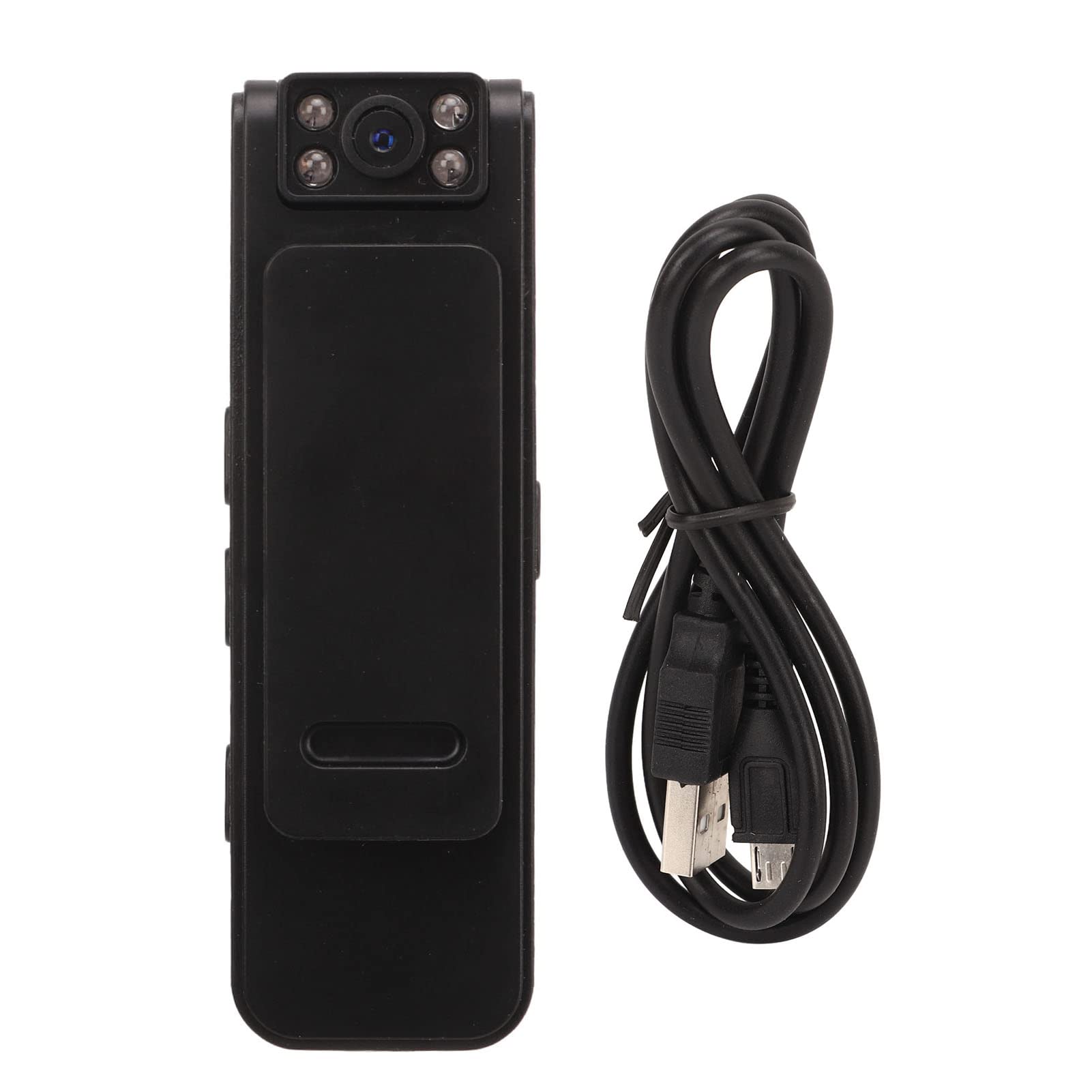 DAUERHAFT Body Camera, 90 Degree Rotation Lens One Key Operation 1080P HD Magnetic Absorption Body Mounted Pocket Camera for Daily Proof