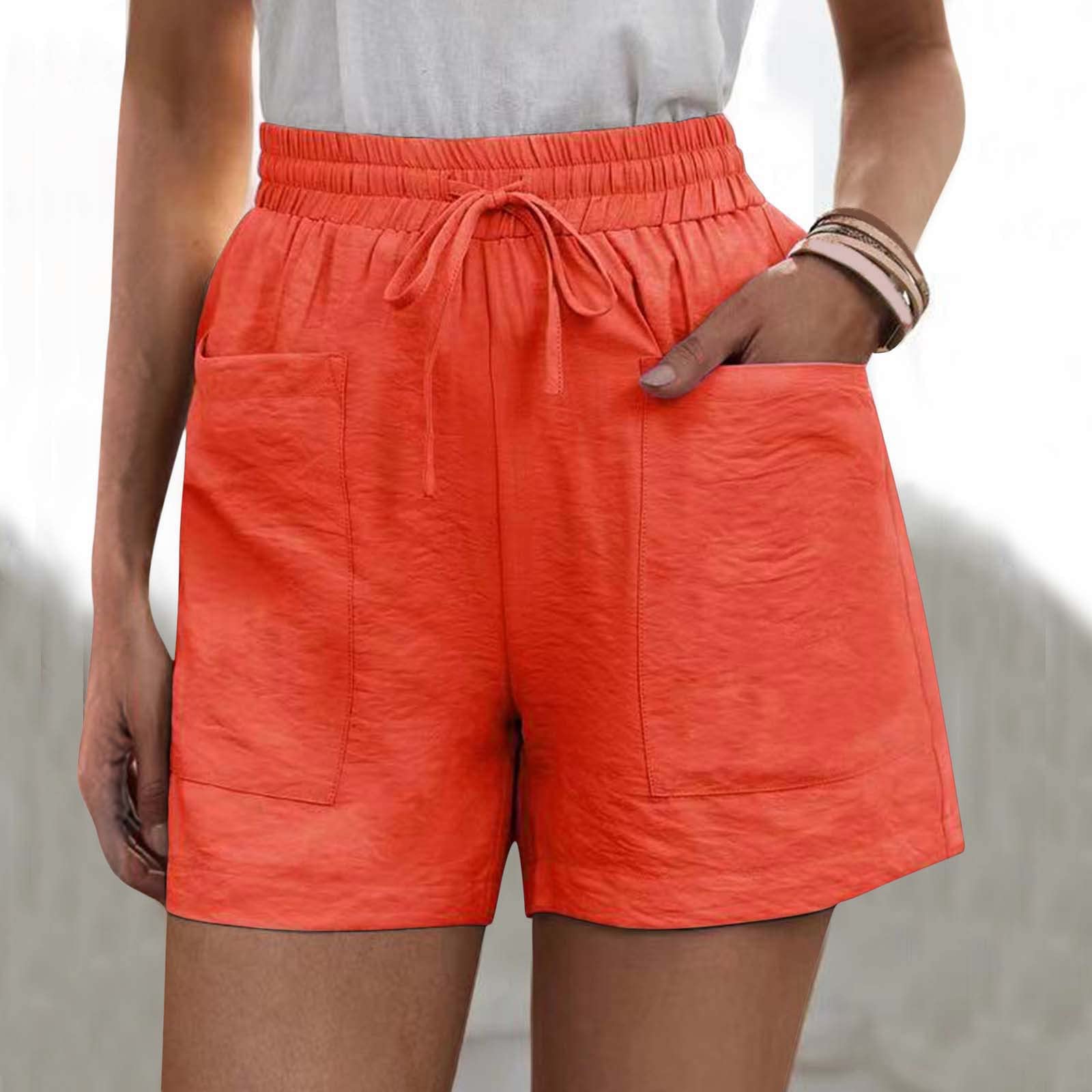 fannyouth Womens Summer Fashion Drawstring Elastic Tie Dye Shorts with 4 Pockets an-dk-0207-啊 an-dk-0207-a2