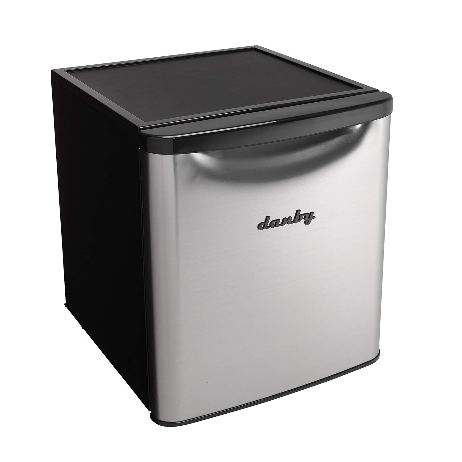 Danby DAR017A3BSLDB-6 1.7 Cu.Ft. Mini Fridge, Compact Countertop Refrigerator For Bedroom, Living Room, Kitchen, Office, Desk, E-Star Rated In Fingerprint Free Stainless Finish