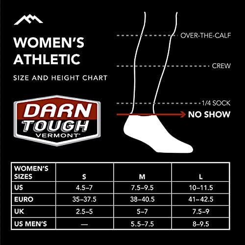 Darn Tough Women's Element No Show Tab Lightweight with Cushion Sock (Style 1106) - Black, Medium