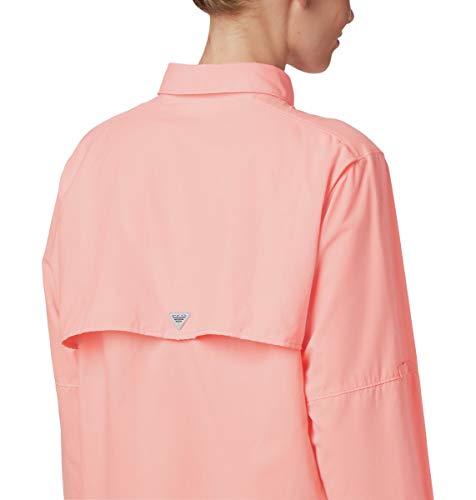 Columbia Women's PFG Bahama II Long Sleeve Shirt, Tiki Pink, X-Small