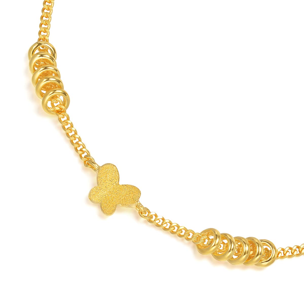 CHOW SANG SANG 999.9 24K Solid Gold Price-by-Weight 5.29g Gold Bracelet 50737B