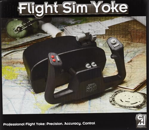 CH Products Flight Sim Yoke USB ( 200-615 ), Black