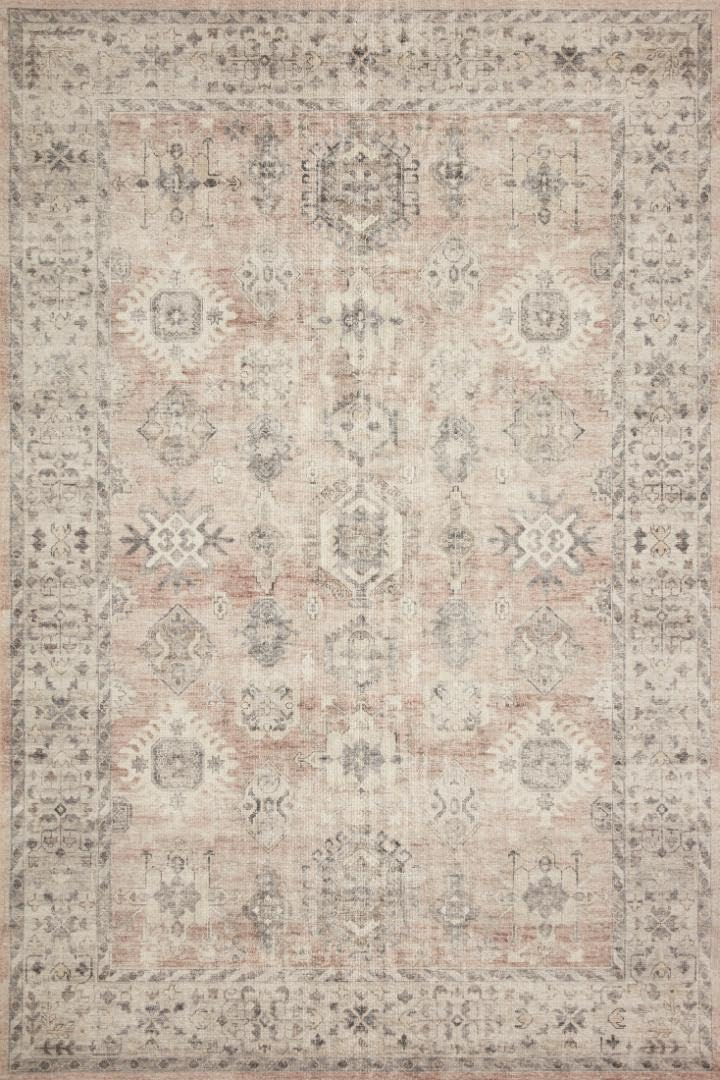 Loloi II Hathaway Collection HTH-03 Java/Multi 2'-0" x 5'-0", .25" Thick, Accent Rug, Soft, Durable, Printed, Modern, Low Pile, Non-Shedding, Easy Clean, Living Room Rug