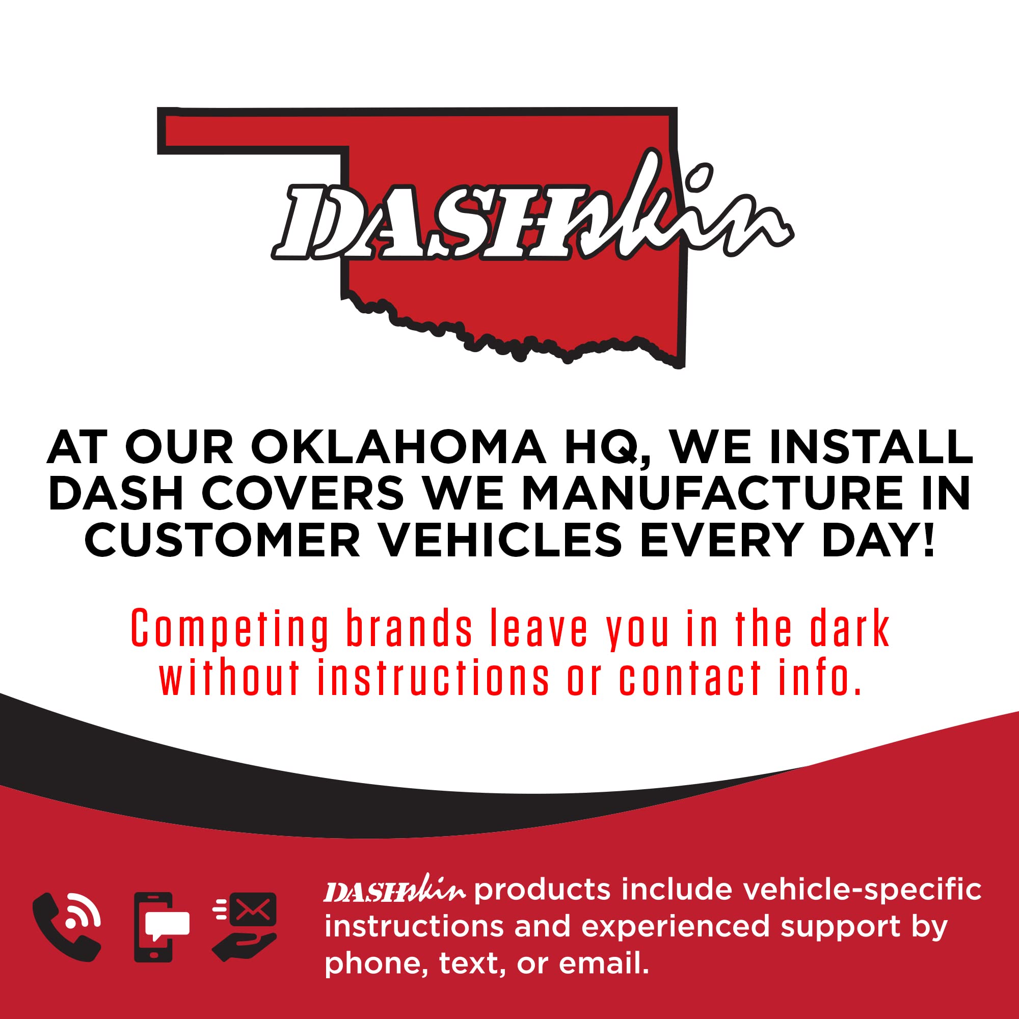 DashSkin One Piece Molded Dash Cover Cap Compatible with 2007-2013 Silverado/Sierra w/Dual Glovebox Dashboards in Ebony/Black - Easy Cracked Dashboard Fix