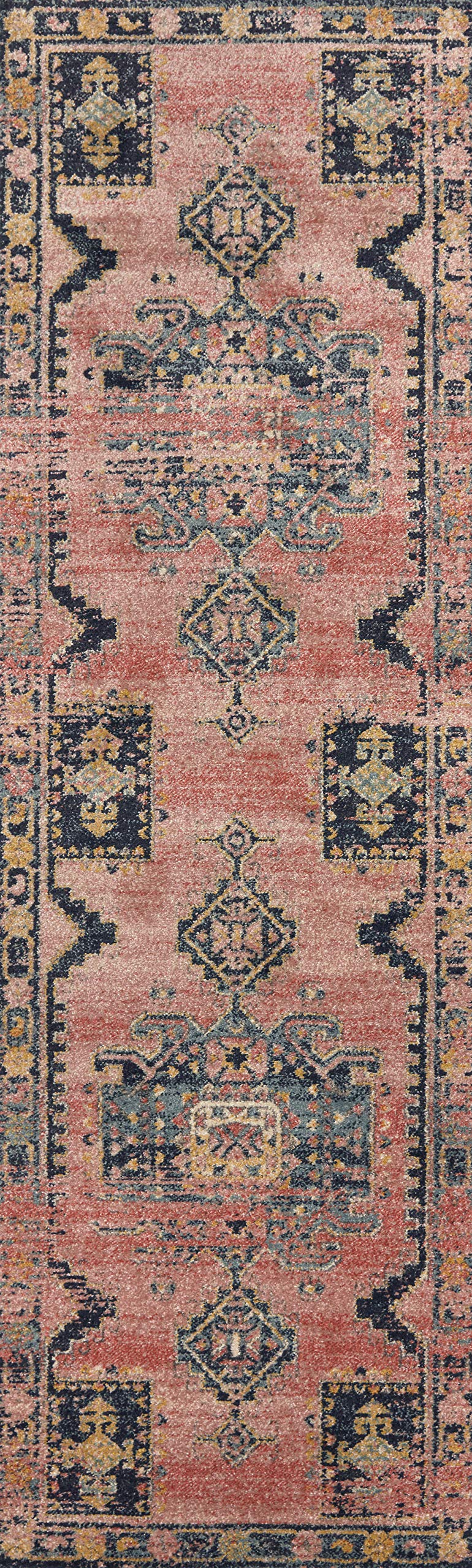 Loloi II Jocelyn Collection JOC-06 Accent Rug 2'-3" x 4'-0" Rose/Rose Rectangular 0.38" Thick