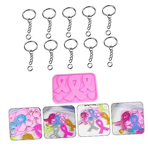 COHEALI 11pcs Bow Mold Earring Kit Soap Mold De para Gelatinas Key Chain Resin Keychain Molds Ribbon Key Chain Mold Keychain Mold Kit Ribbon Shape Mold Rosy Crystal Epoxy