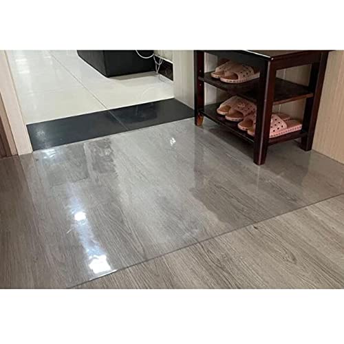Clear PVC Desk Chair Mat 2.0mm PVC Floor Protection Pad Door Mat,Household Waterproof Non-slip Mat,for Hard Floors Table Cloth Protector, 40/50/60/70/80/90/100/110/120cm wide,100-500cm for Office & Ho