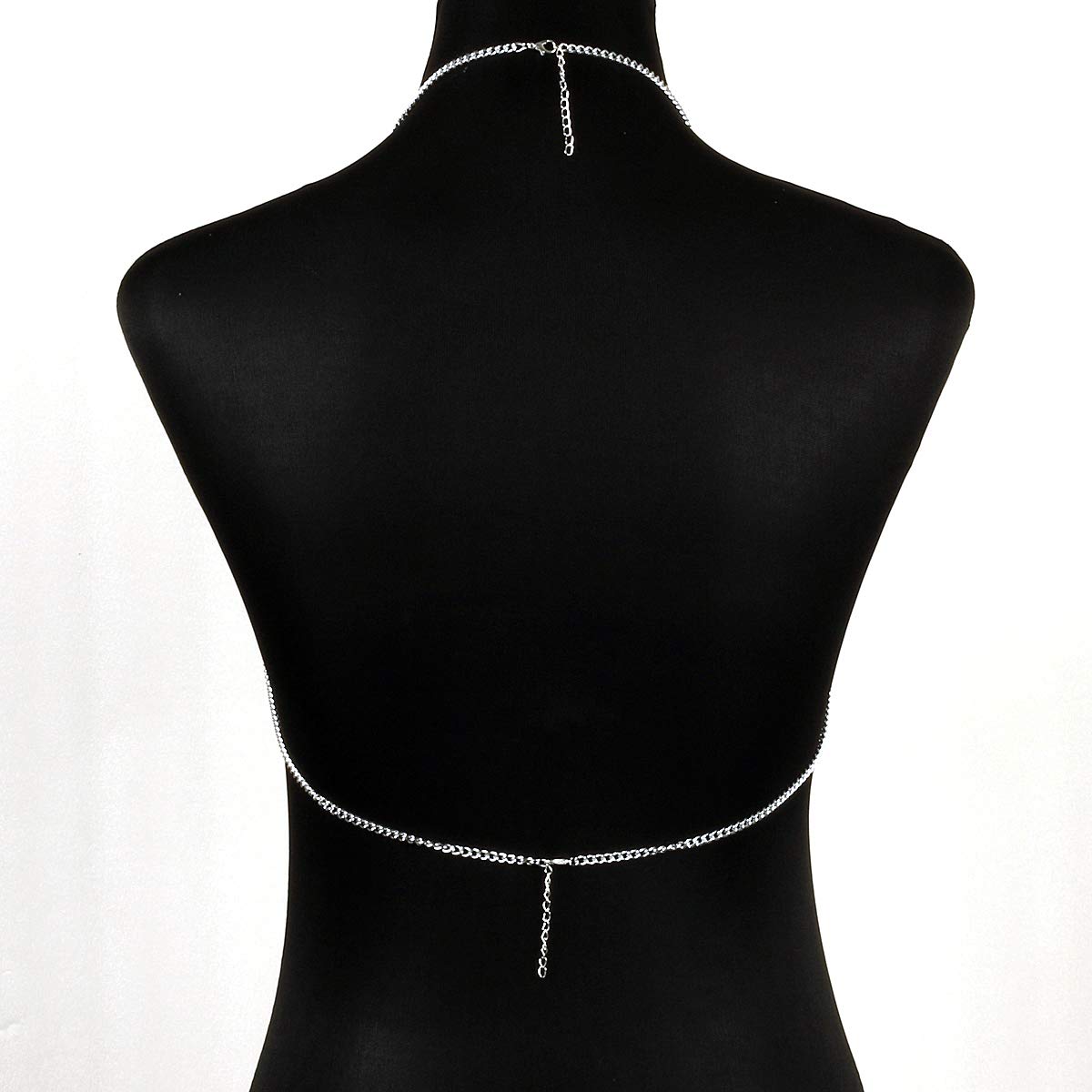 Chran Summer Beach Bra Top Chain Sexy Bikini Accessories Body Chains for Women Golden Necklace Party Jewelry (silver)