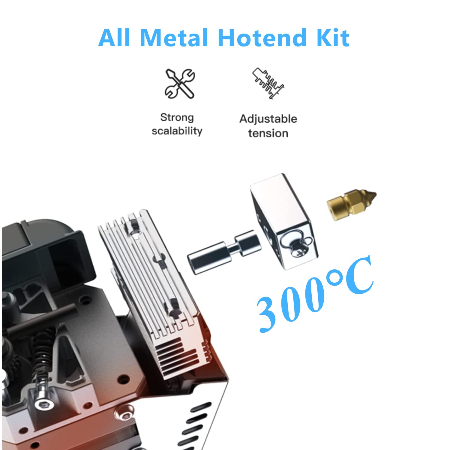 Creality Official Sprite Extruder, All Metal Dual Gear Feeding Direct Drive Extruder with 80N Stepper Motor for Creality Ender-3 S1/Ender-3 S1 Pro/CR-10 Smart Pro 3D Printer