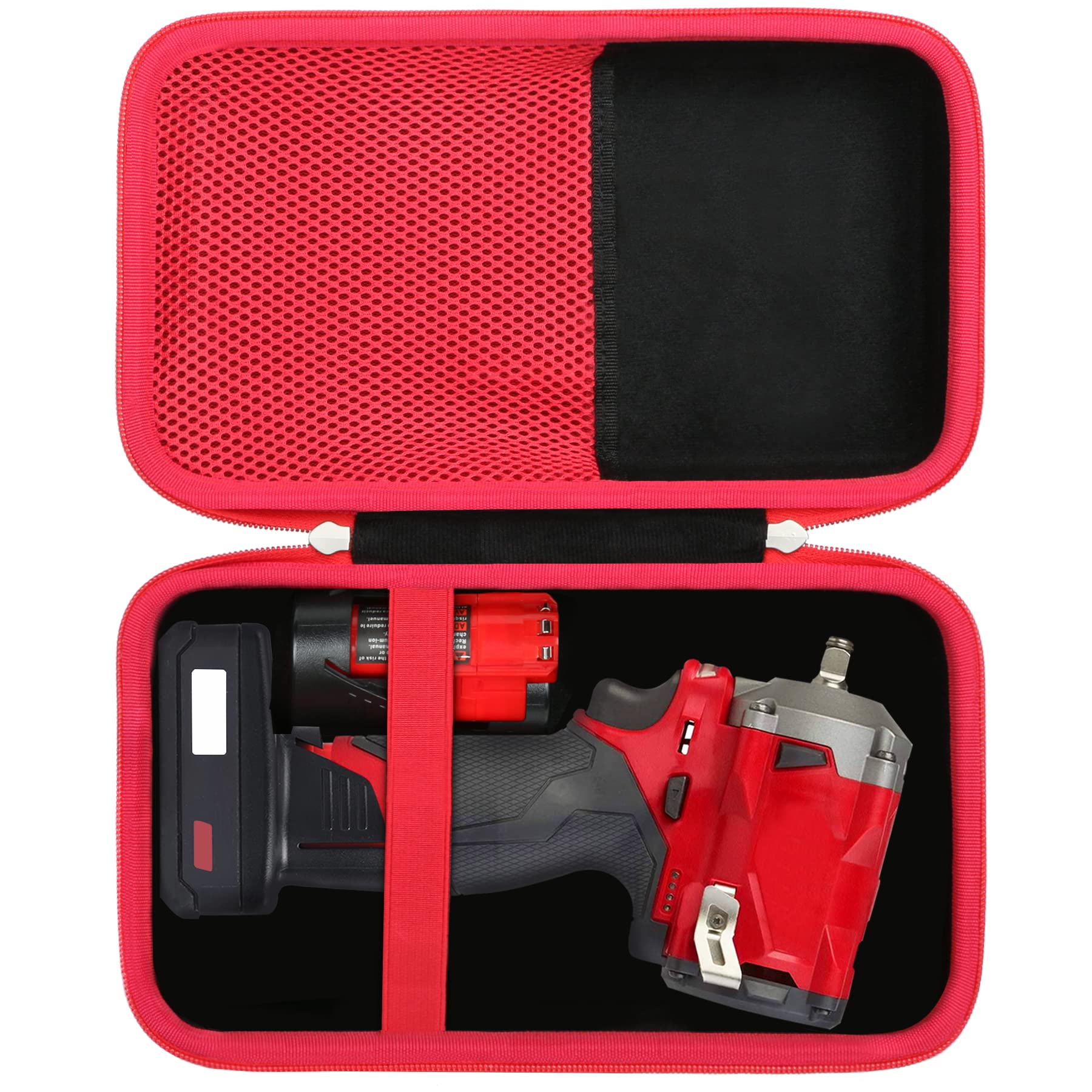 Hard Case for Milwaukee M18 18V Battery and Charger + 2554-20 M12 Impact Wrench
