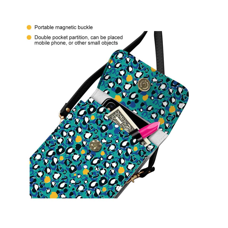 GLUDEAR Lightweight PU Leather Phone Purse Clear Van Gogh Print Small Crossbody Bag Cell Phone Pouch Shoulder Bag,Monet Water Lilies